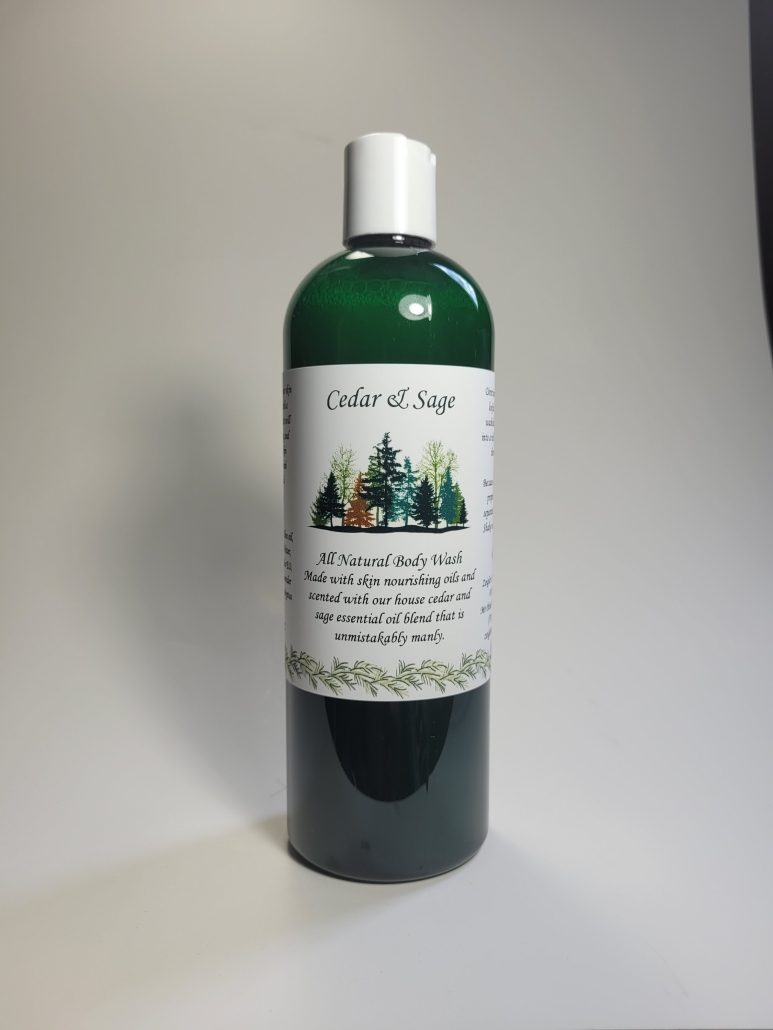 Cedar & Sage Body Wash - 8 or 16 oz - Zeigler's Natural Health