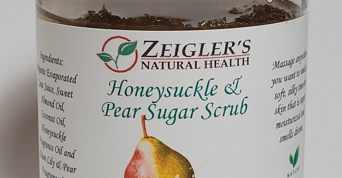 Honeysuckle & Pear Sugar Scrub - 9.4 oz - Zeigler's Natural Health