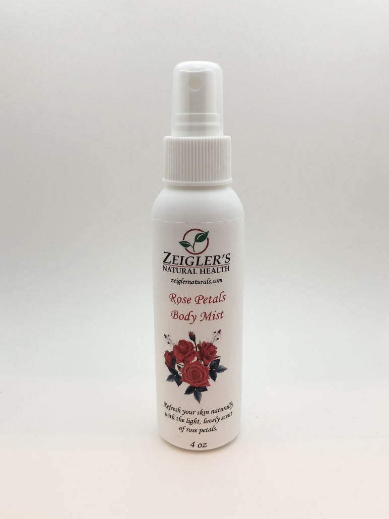 Rose Petals Body Mist - 4 oz - Zeigler's Natural Health