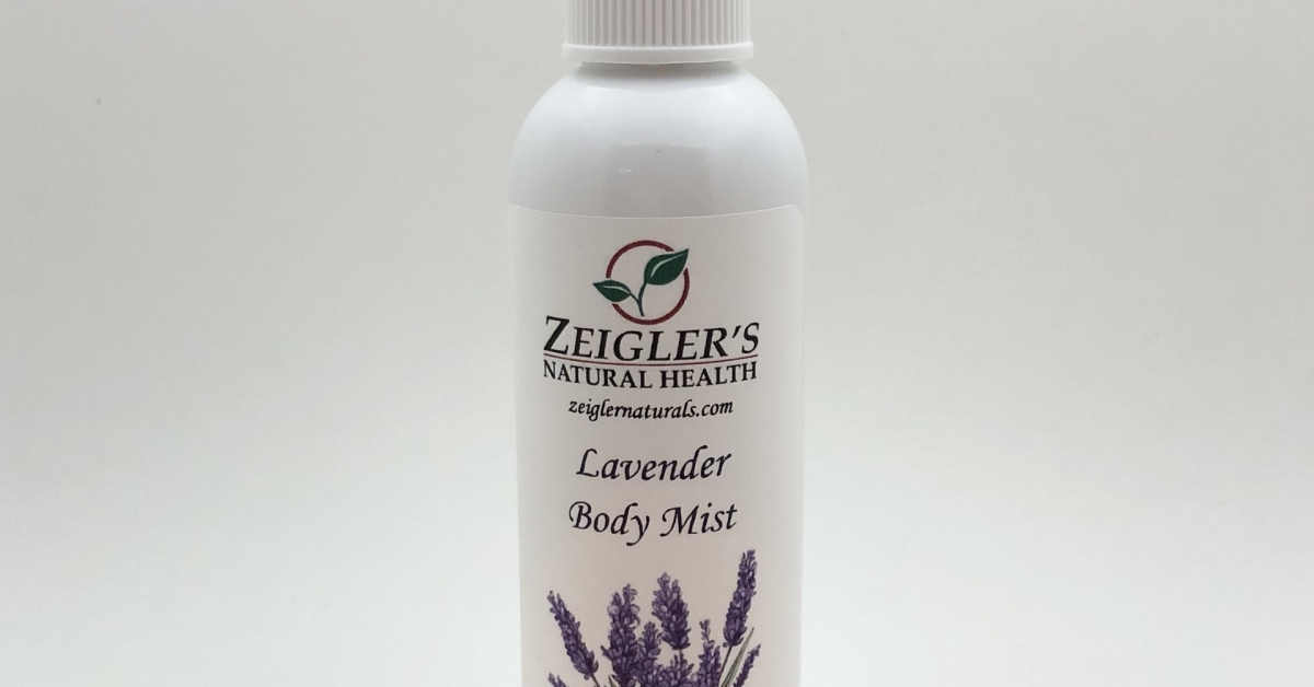 Zeigler's Lavender Body Mist - 4 oz - Zeigler's Natural Health