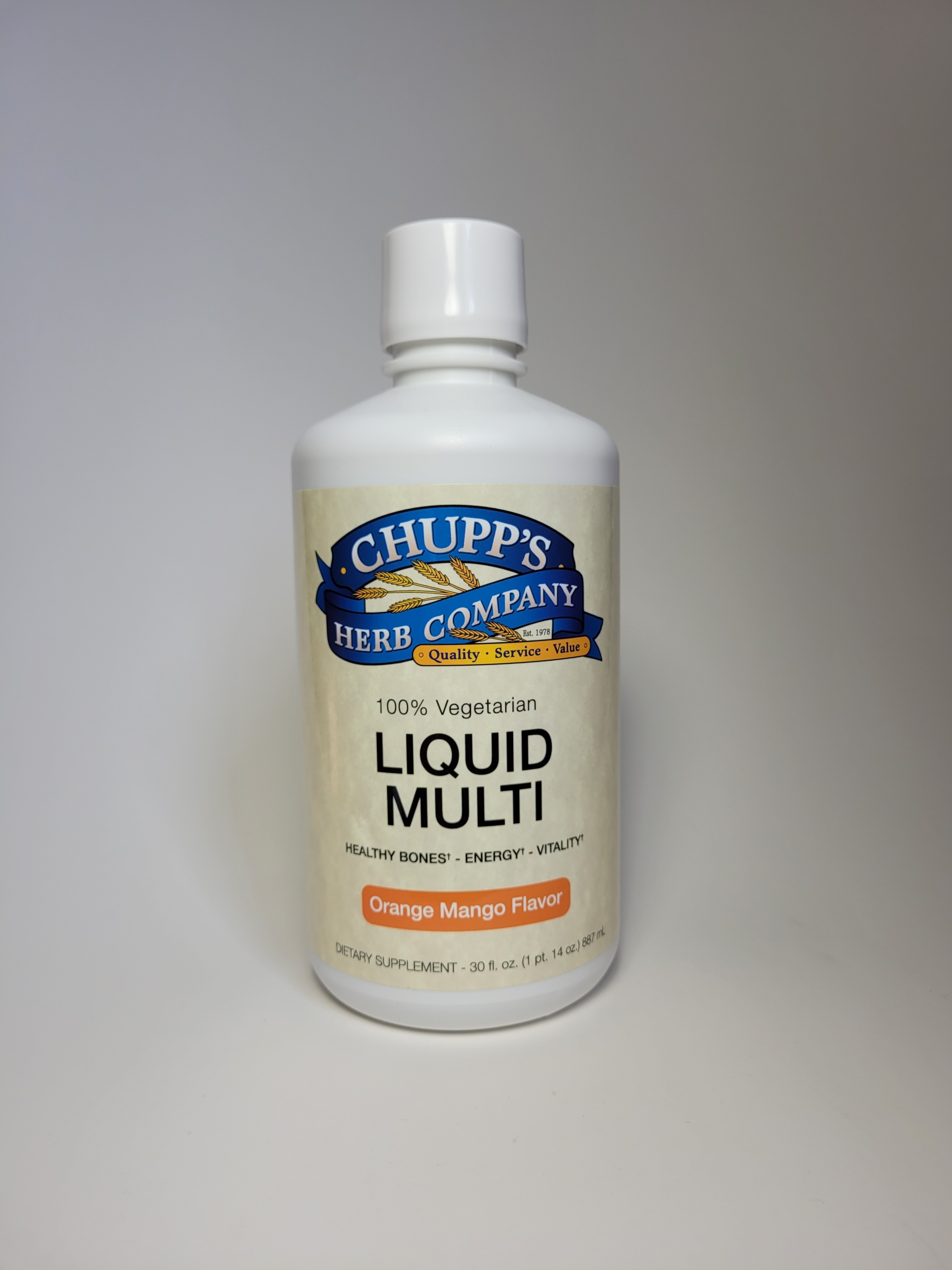 Chupp's Herbs Vegetarian Liquid Multi, Mango Banana - 30 fl oz ...