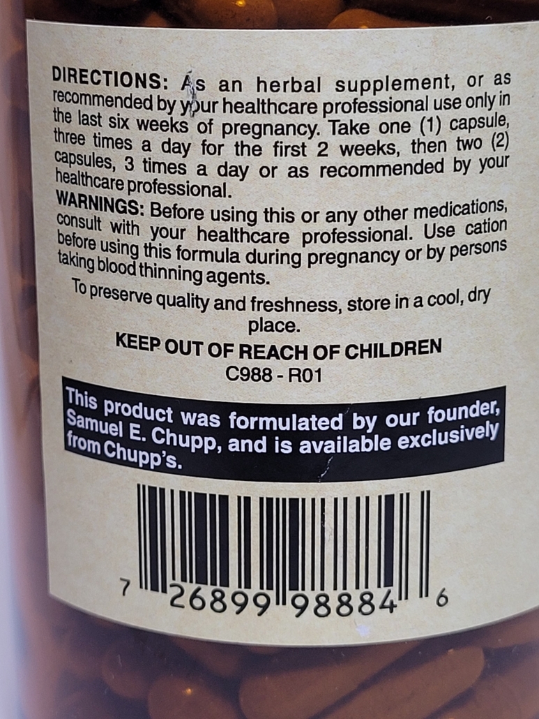 Chupp's Herbs P-6 Formula - 535 mg - 200 Vegetarian Capsules - Zeigler ...