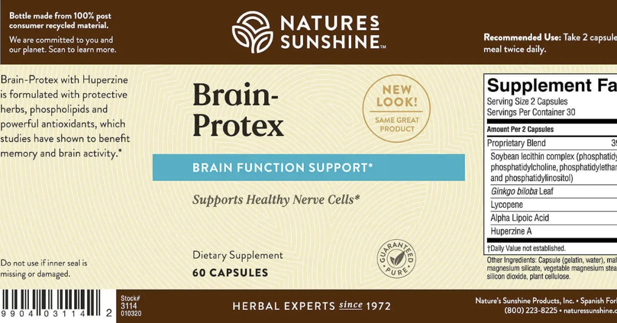 Nature's Sunshine Brain Protex - 60 Capsules - Zeigler's Natural Health